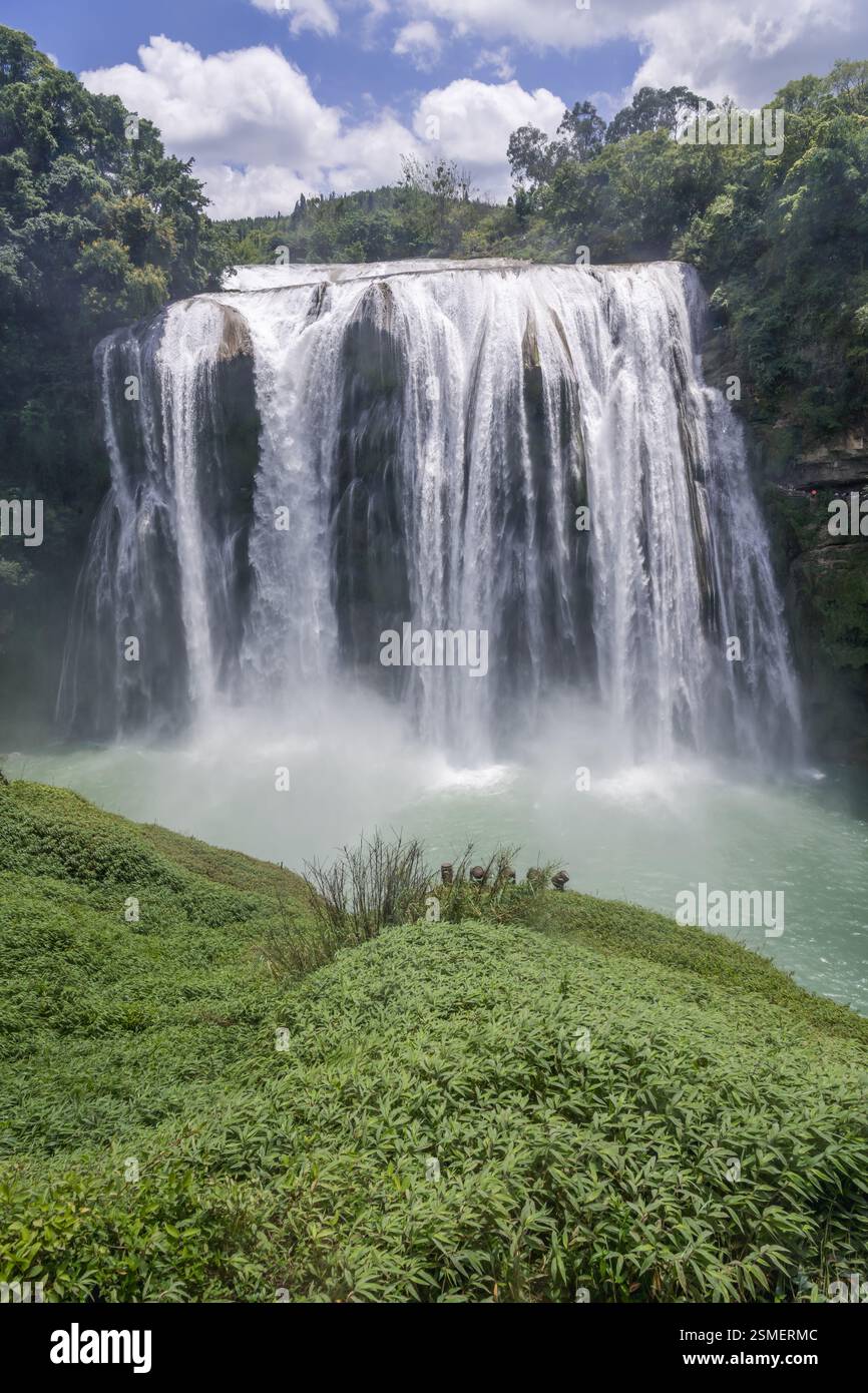 China Guizhou Huangguoshu Waterfall in Summer. It is one of the largest ...