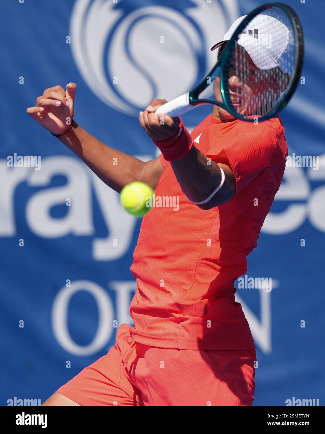 February, 12- Delray Beach, FL: Learner Tien(USA) in action here during ...