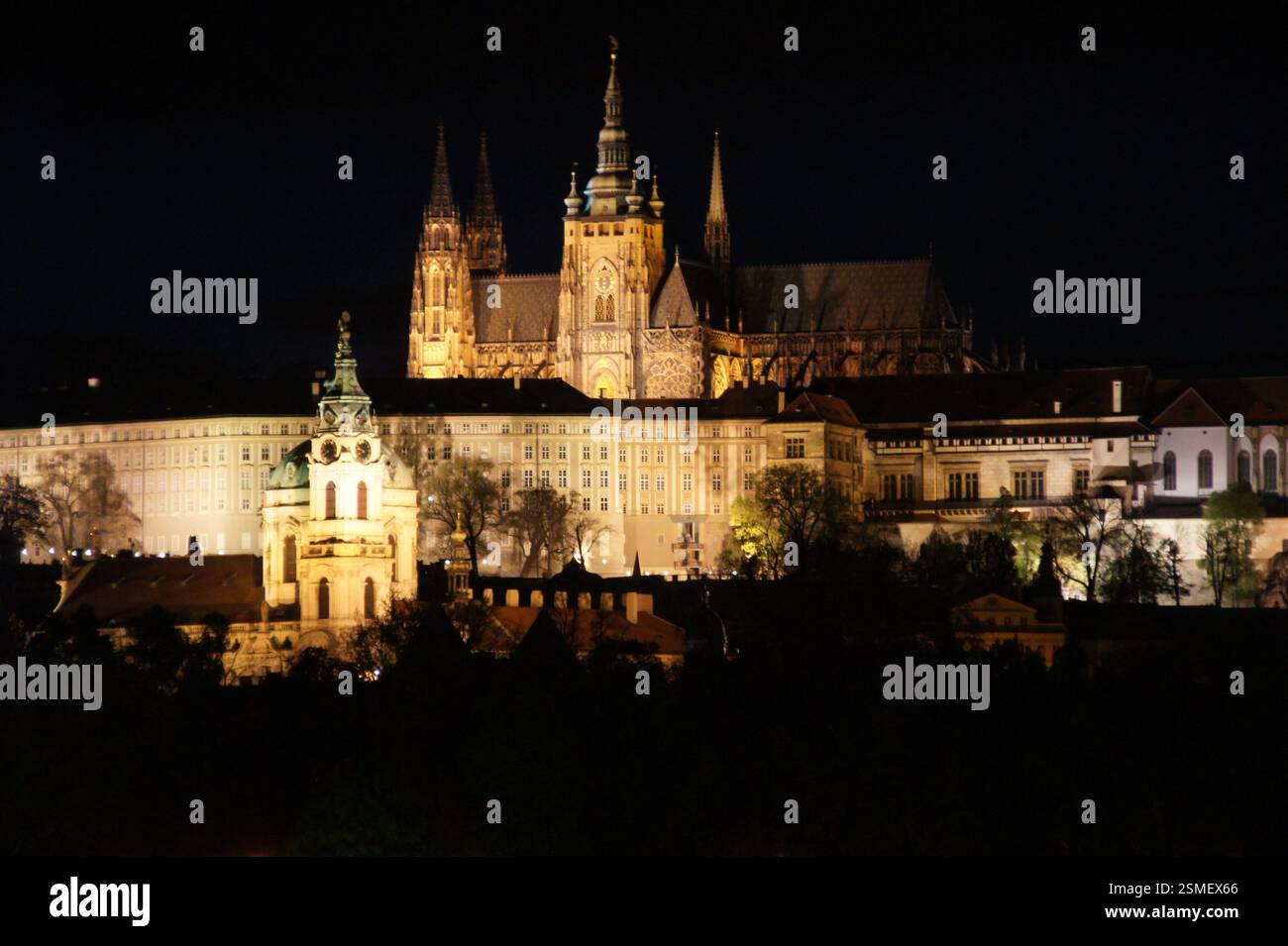 Prague Castle, a symbol of Czech history and culture, stands tall ...