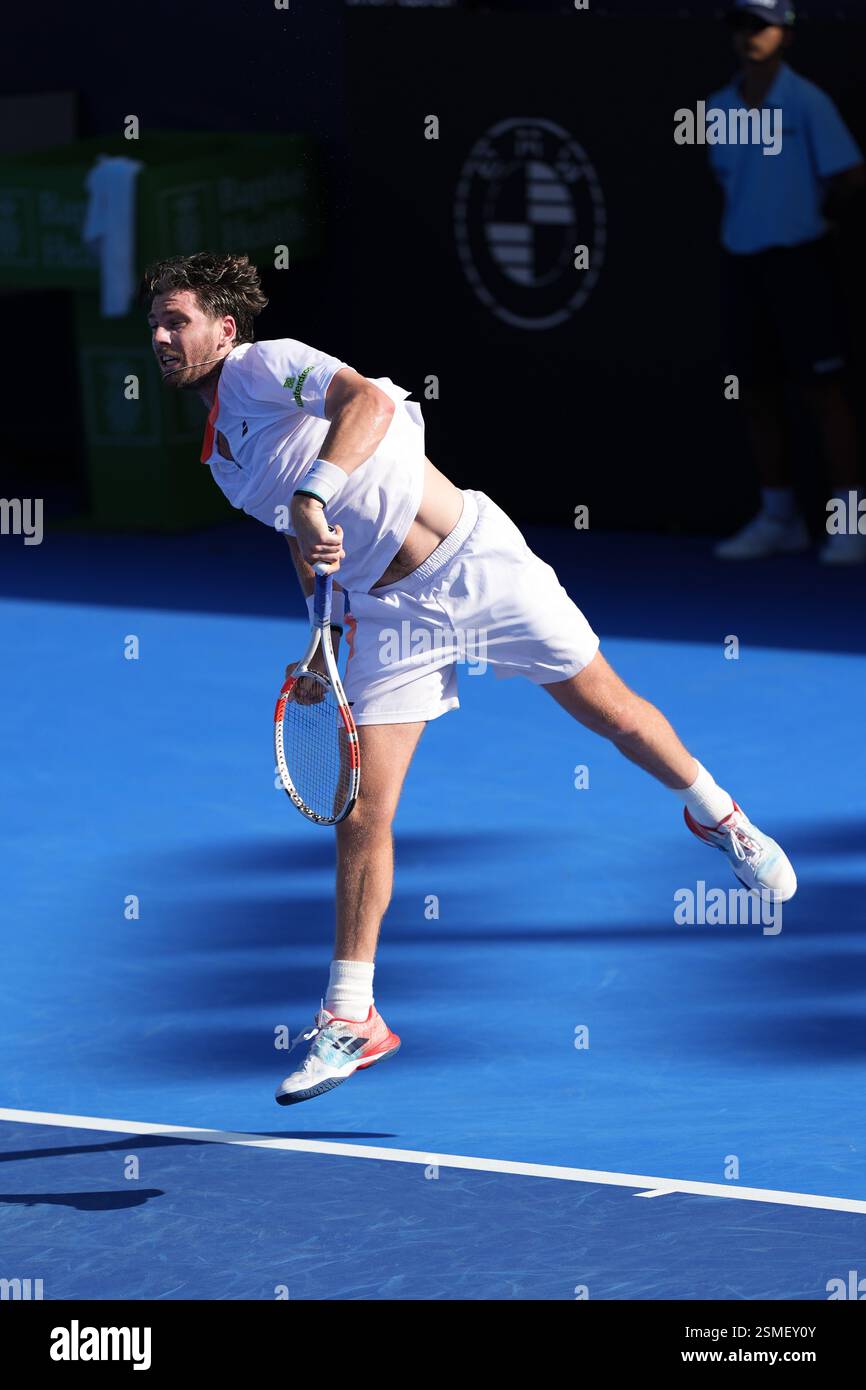 February, 12- Delray Beach, FL: Learner Tien(USA) in action here during ...