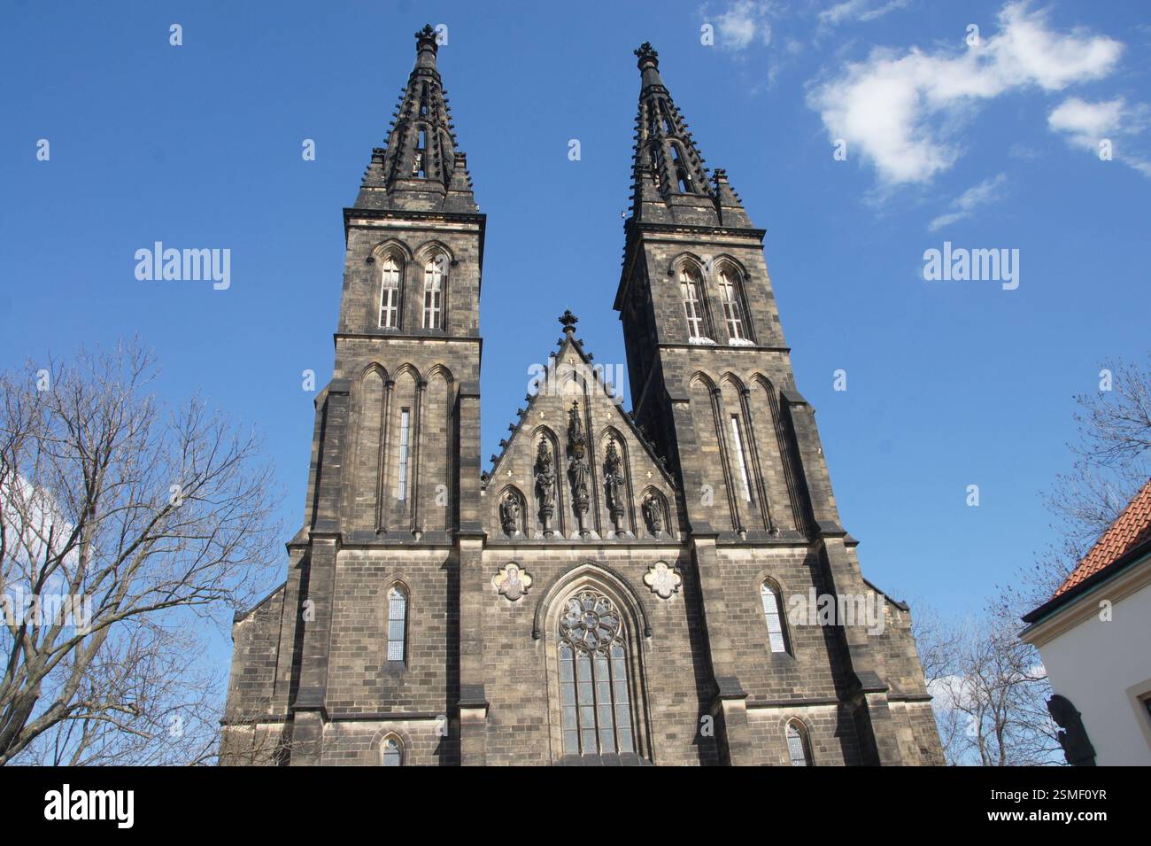 Basilica of St. Peter and Paul stands tall in Prague, Czech Republic ...