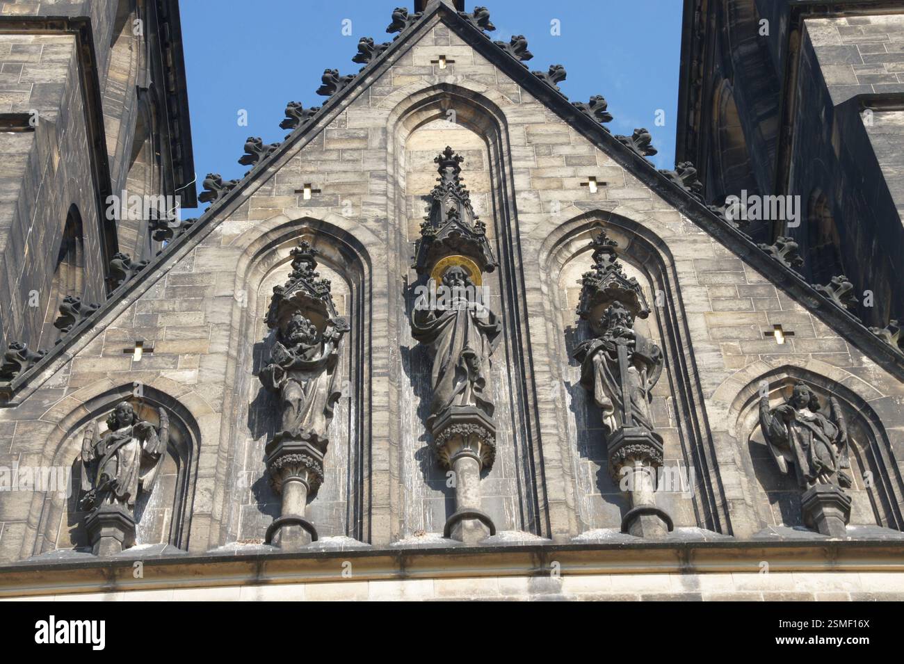 Architectural facade, Gothic architecture with ornate details and stone ...