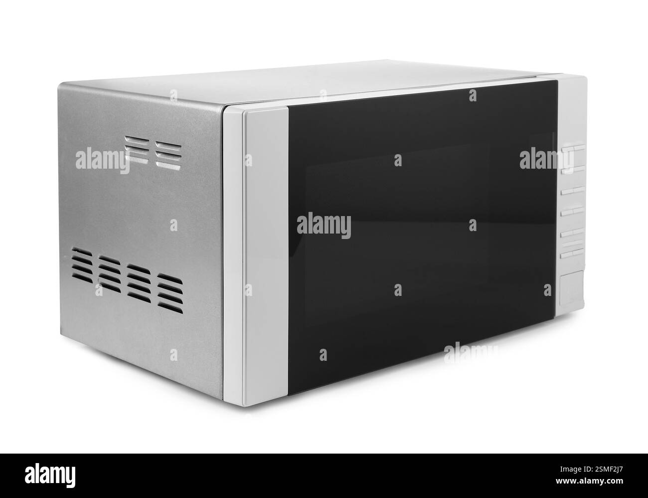 Closed modern microwave oven isolated on white Stock Photo - Alamy