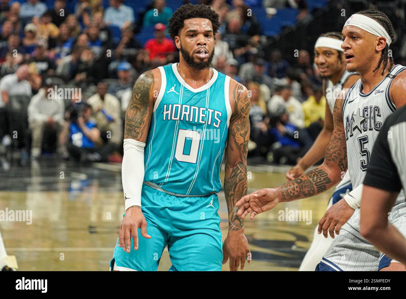 Orlando, Florida, USA, February 12, 2025, Charlotte Hornets forward ...