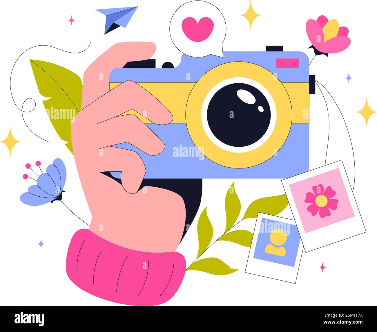 Photography Vector Illustration Featuring a Camera and Equipment for ...