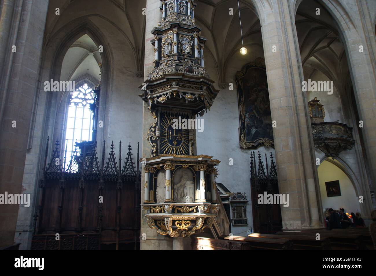 St Barbara's Cathedral pulpit is a masterpiece of Gothic architecture ...