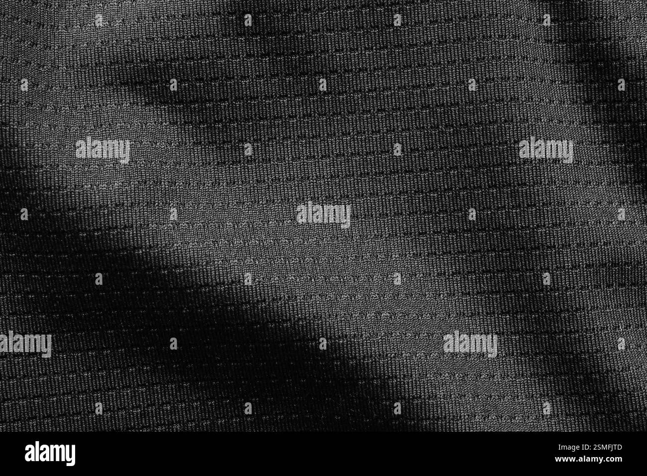 Black sport cloth fabric football shirt jersey texture close up Stock ...