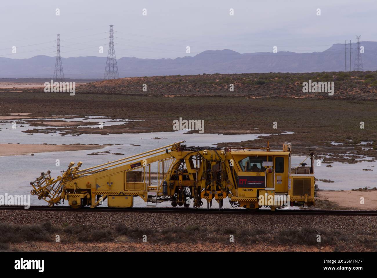Railway Track maintenance machines operating on the Trans Australia ...