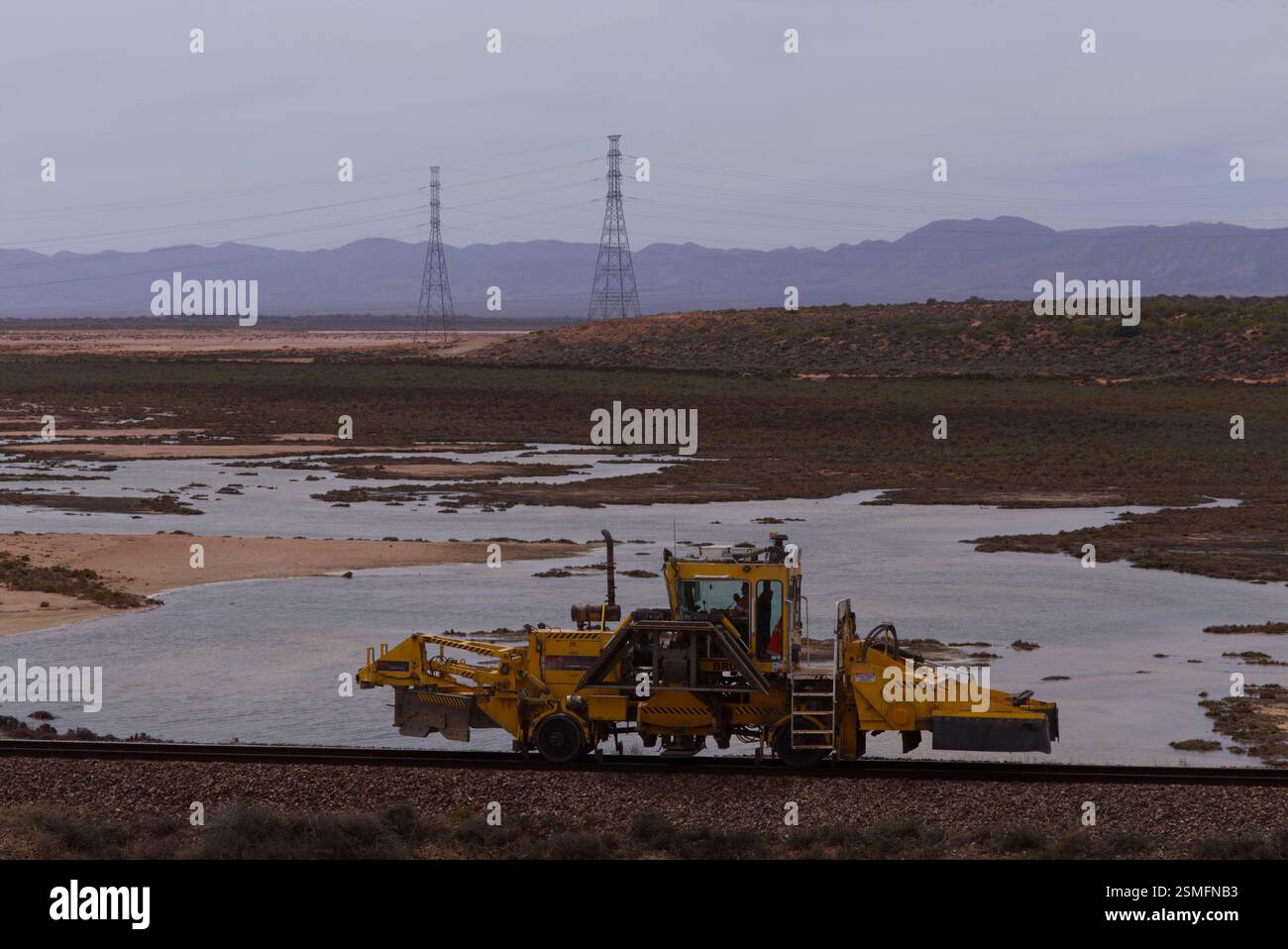 Railway Track maintenance machines operating on the Trans Australia ...