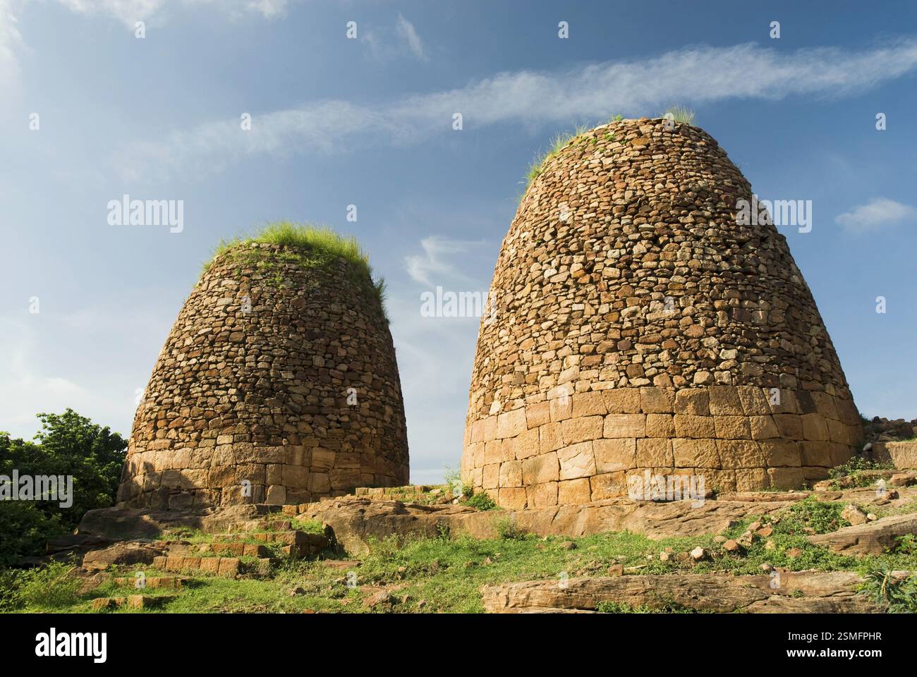 Gun Powder storage compartments in Badami, Karnataka, India, Asia Stock ...