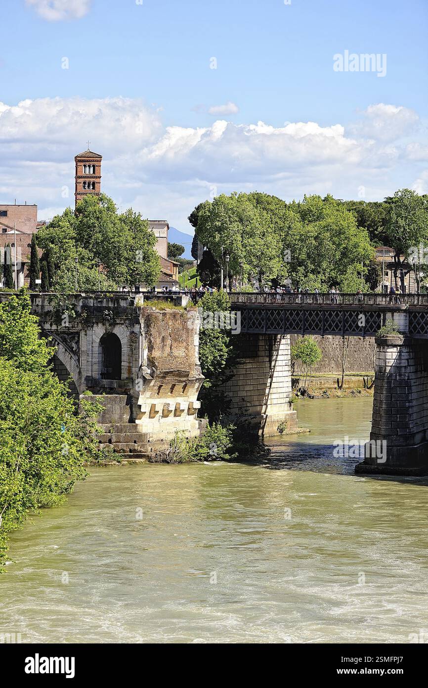 A picture of one of the bridges of Rome Stock Photo - Alamy