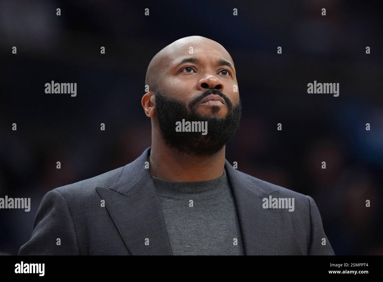 Villanova's Kyle Neptune coaches during an NCAA college basketball game ...