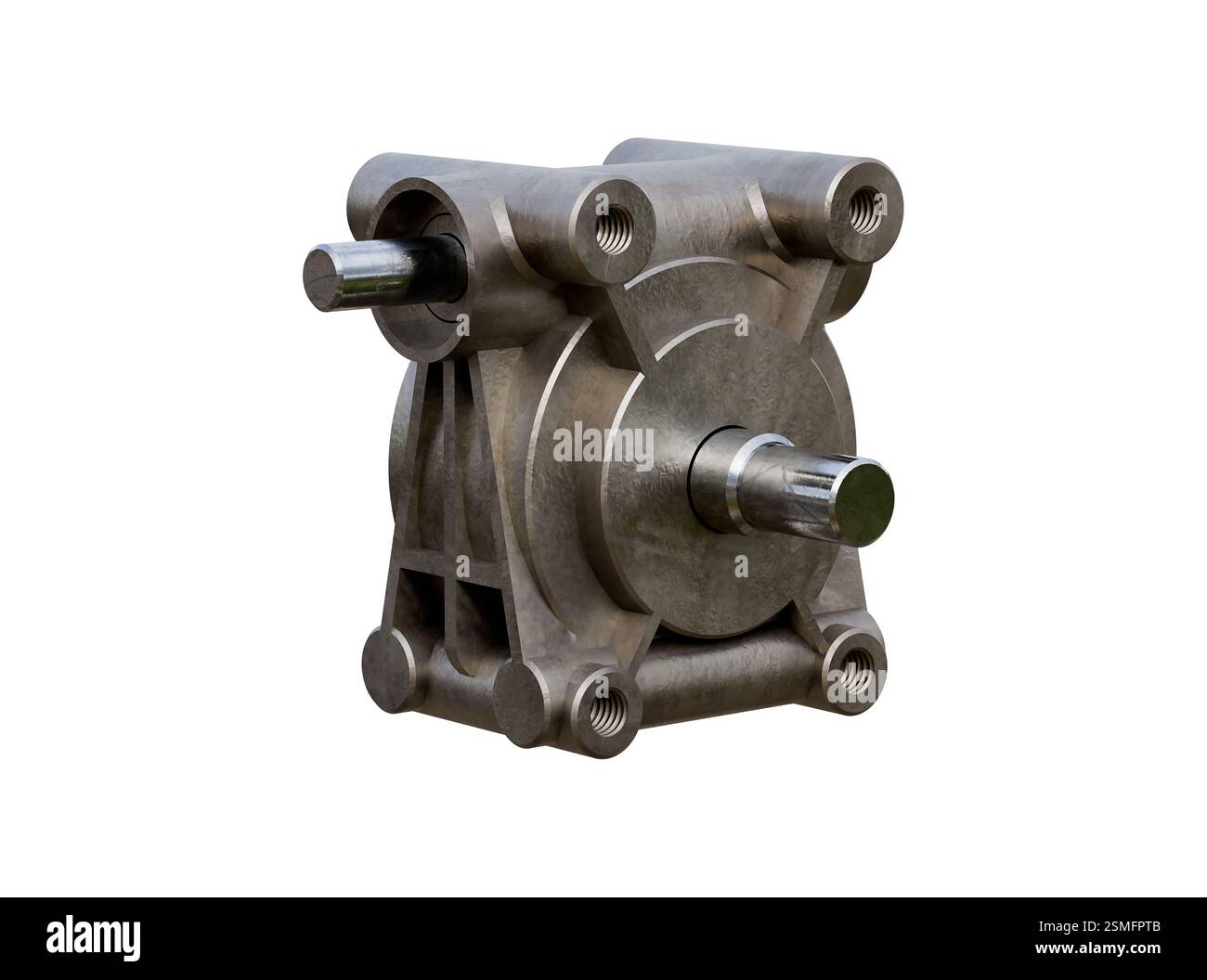 Automotive gear box for increase and reduce speed isolated on white ...