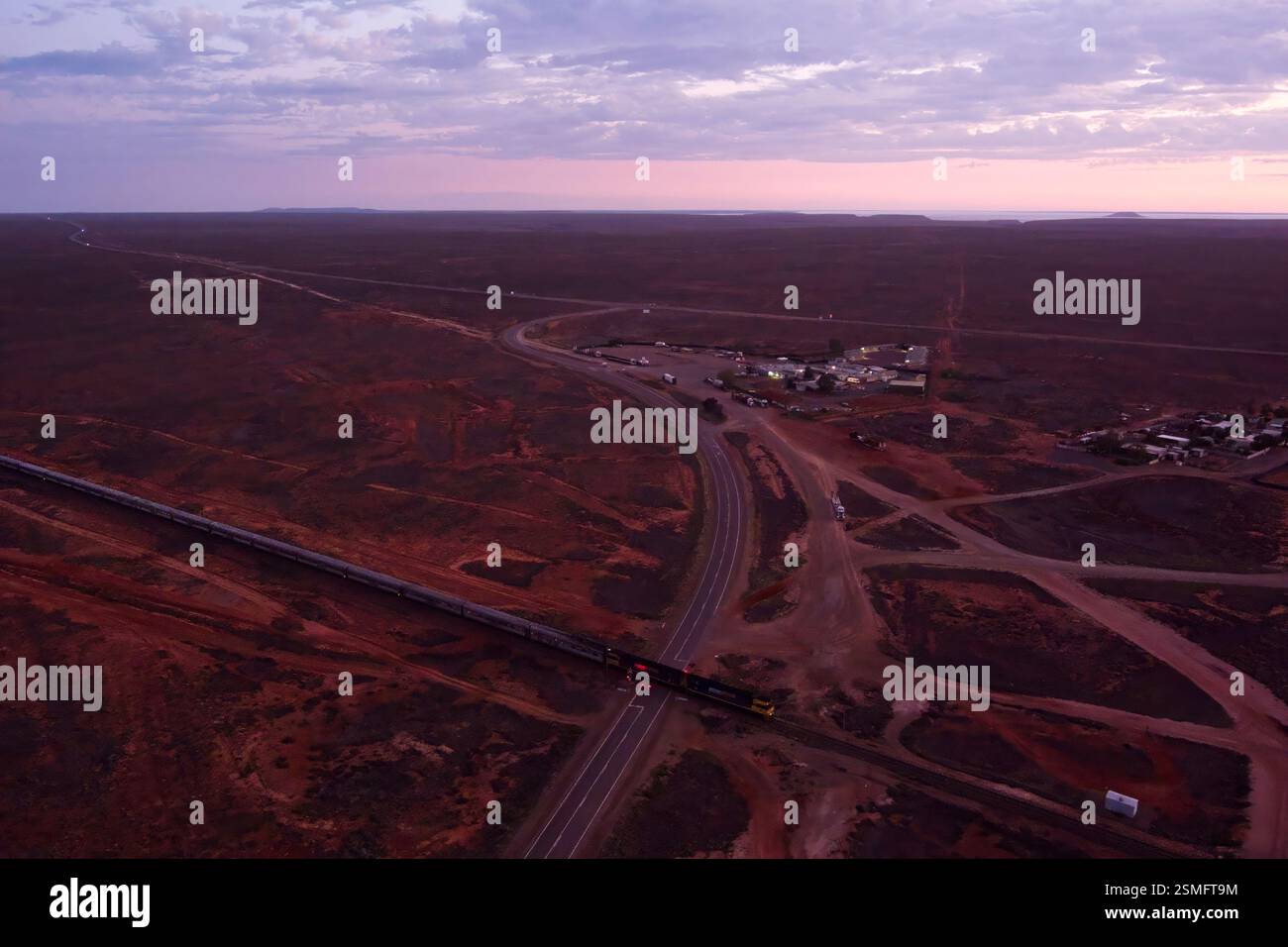 The Ghan, a renowned passenger train, embarks on its journey through ...