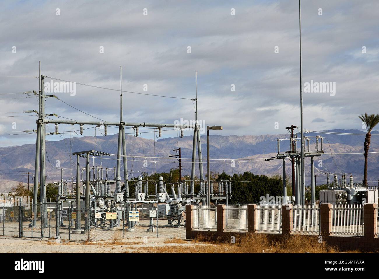 Indio, California, USA. 12th Feb, 2025. The IID Carreon Substation is ...