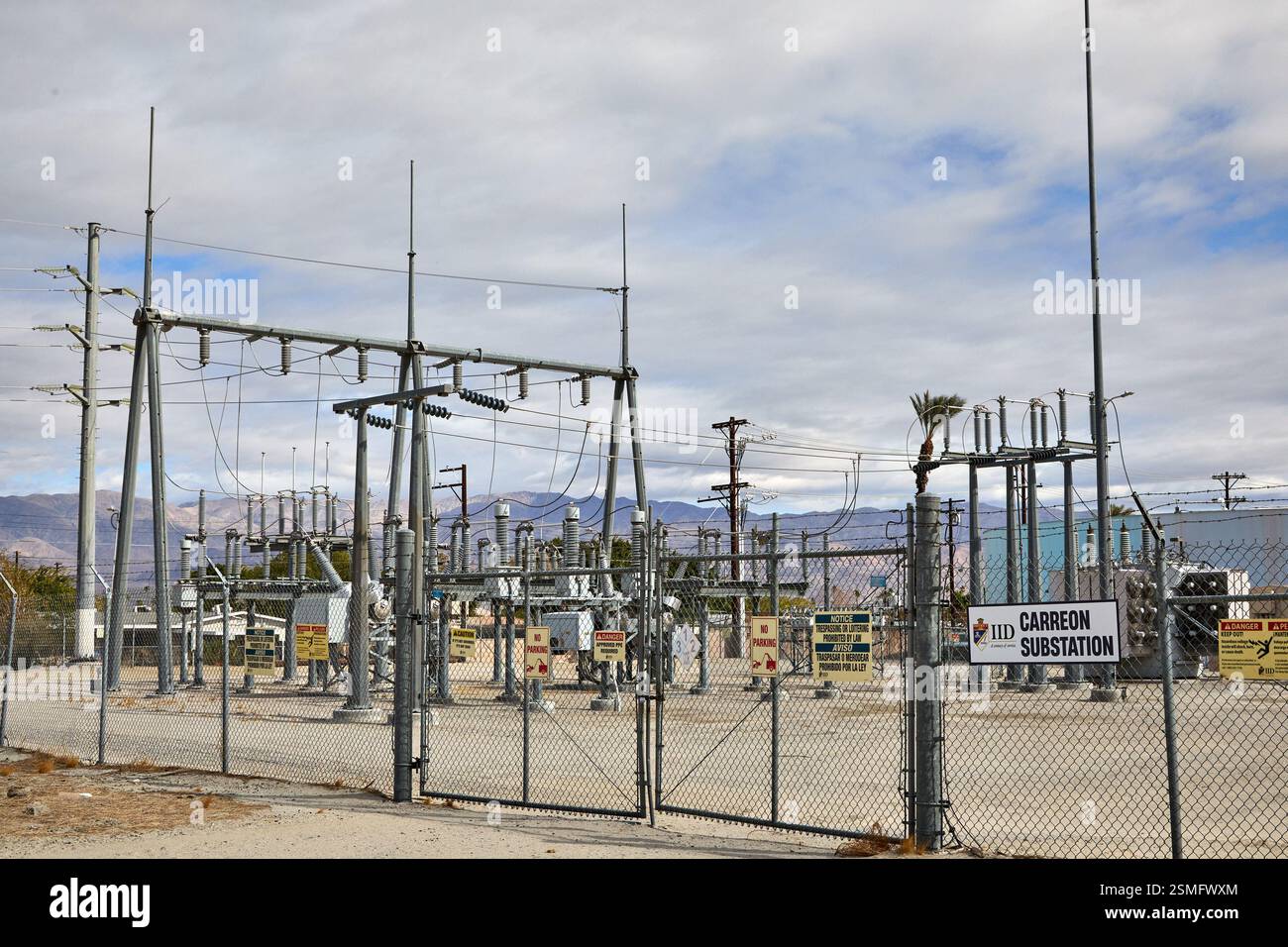 Indio, California, USA. 12th Feb, 2025. The IID Carreon Substation is ...