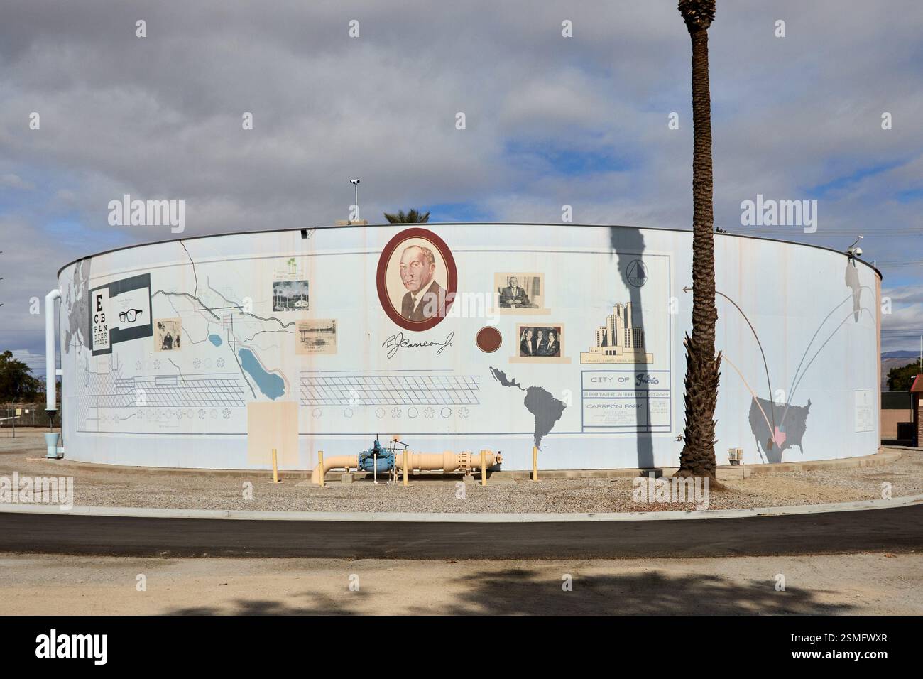 Indio, California, USA. 12th Feb, 2025. This water tank at the IID ...