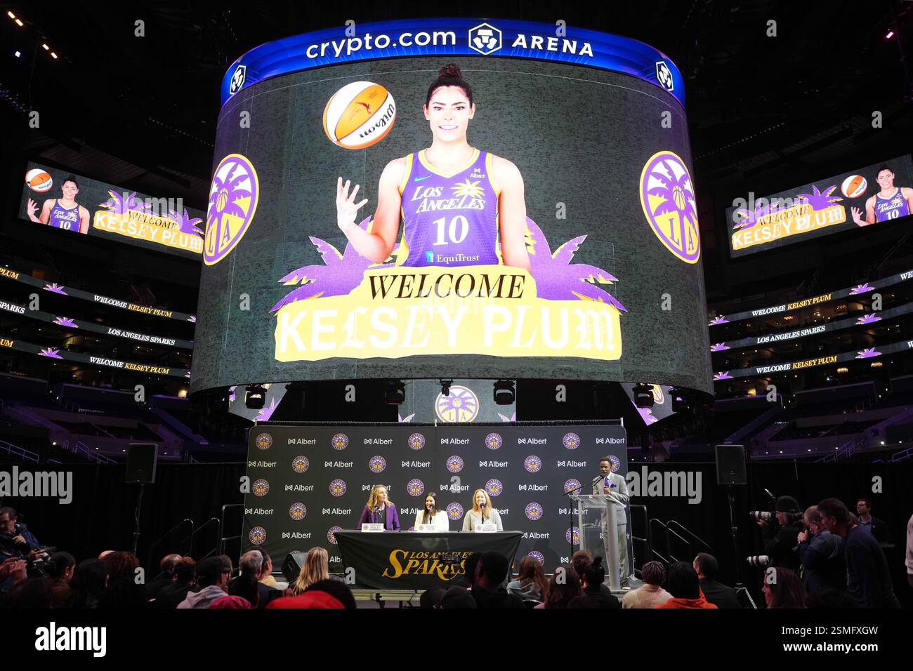 A general overall view of a LA Sparks general manager Raegan Pebley ...