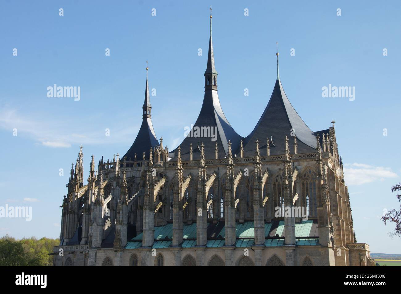 St Barbara's Cathedral, a stunning Gothic architecture with ornate ...