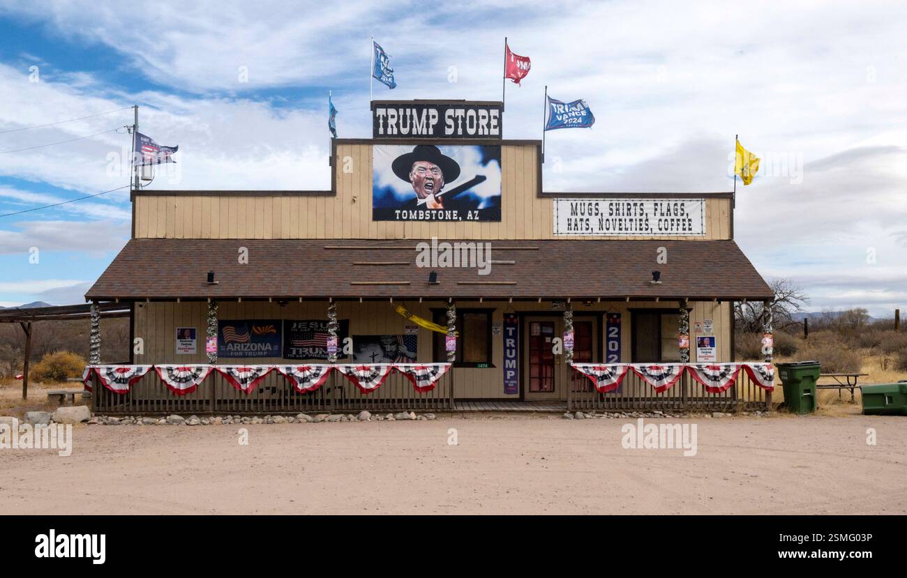 Tombstone, Arizona, USA. 12th Feb, 2025. The Trump Store in Tombstone ...