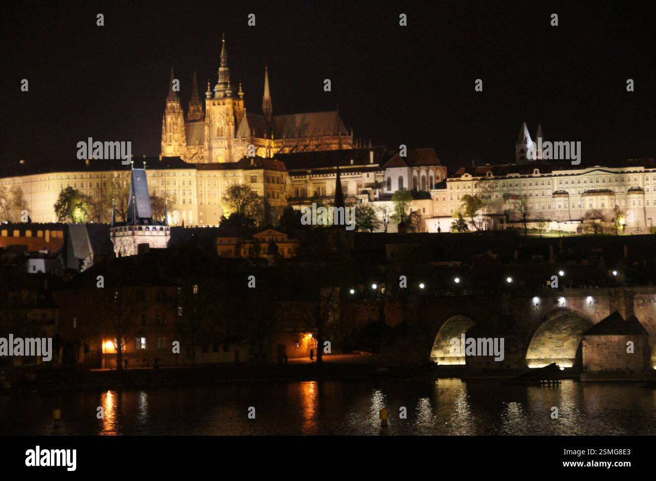 Prague Castle, a majestic symbol of the Czech Republic, dominates the ...