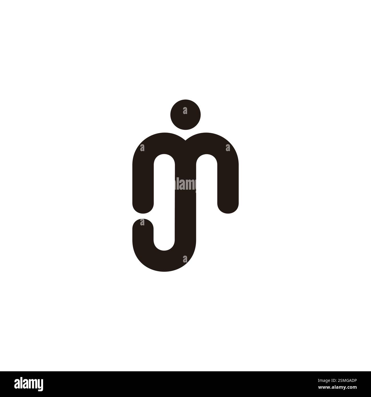 letters mj simple loop dot curve logo vector Stock Vector Image & Art ...
