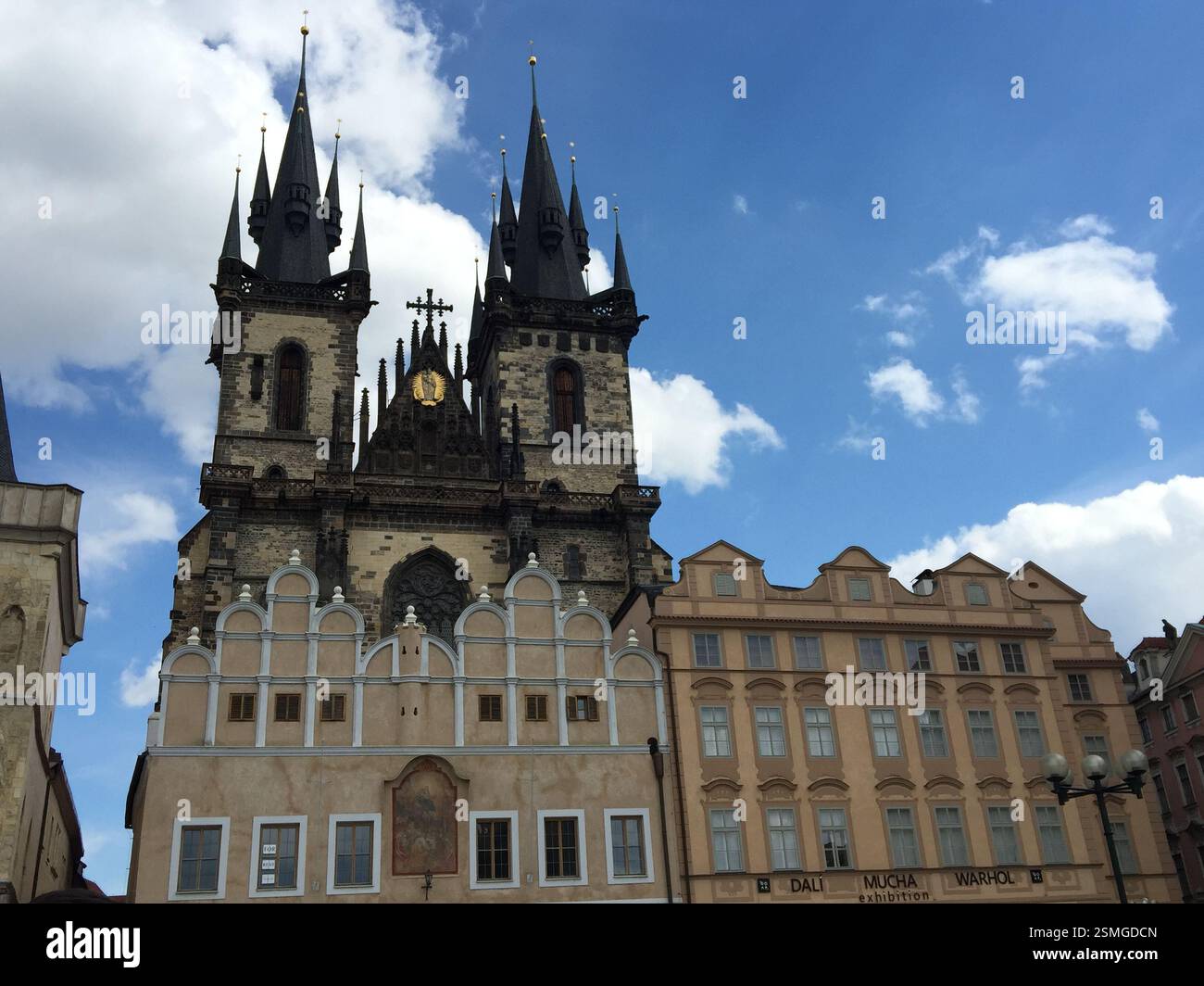 Church of Our Lady before Týn. Gothic twin spires dominate Old Town ...