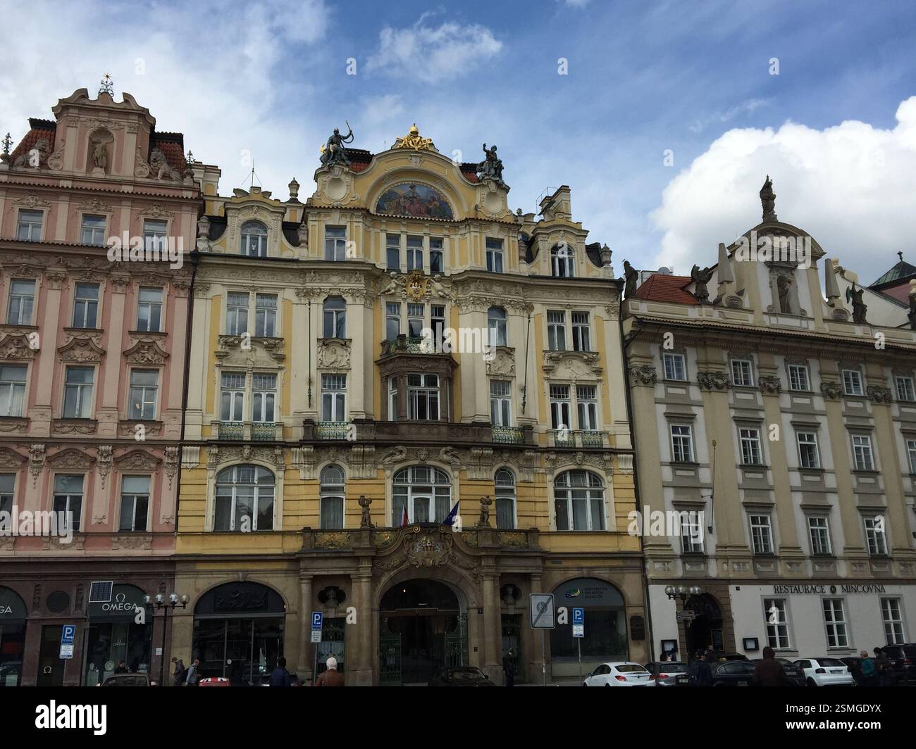 Old Town Square, Prague, Czech Republic. Baroque architecture buildings ...