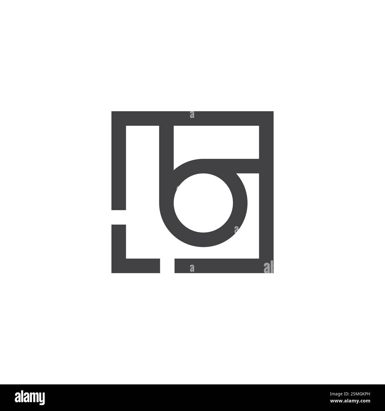 letter b square rotate motion lines logo vector Stock Vector Image ...