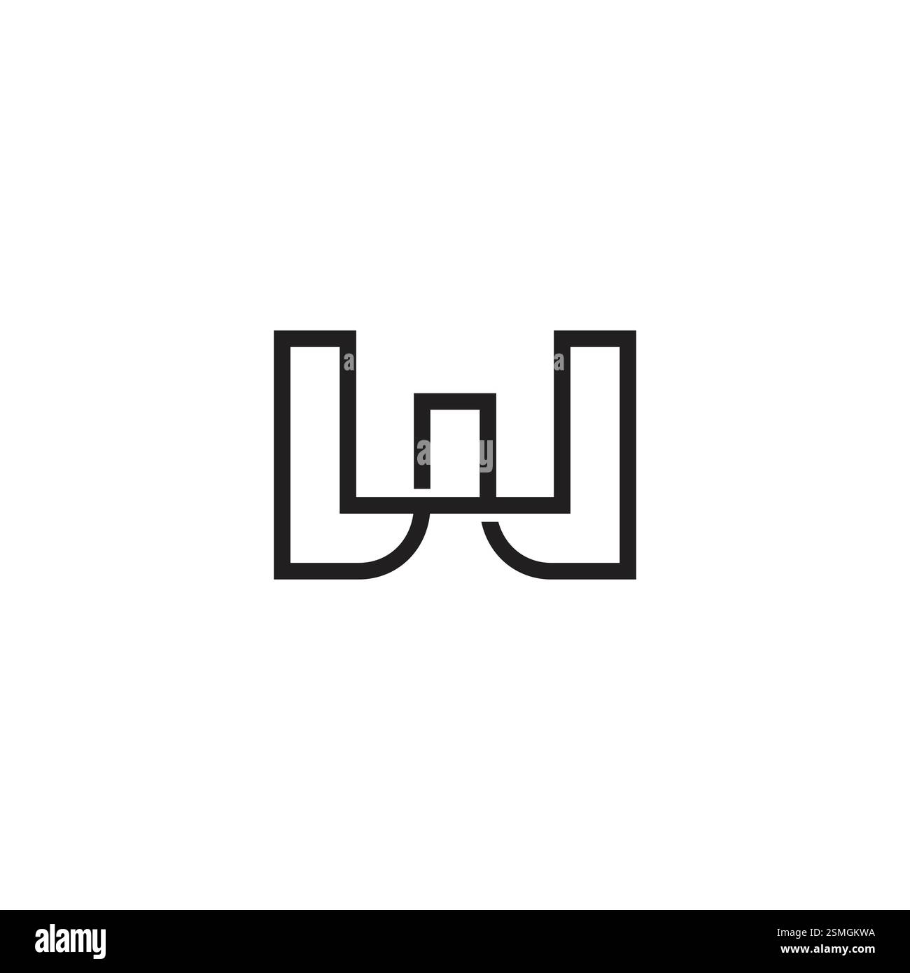 letters w infinity linear geometric outlines logo vector Stock Vector ...