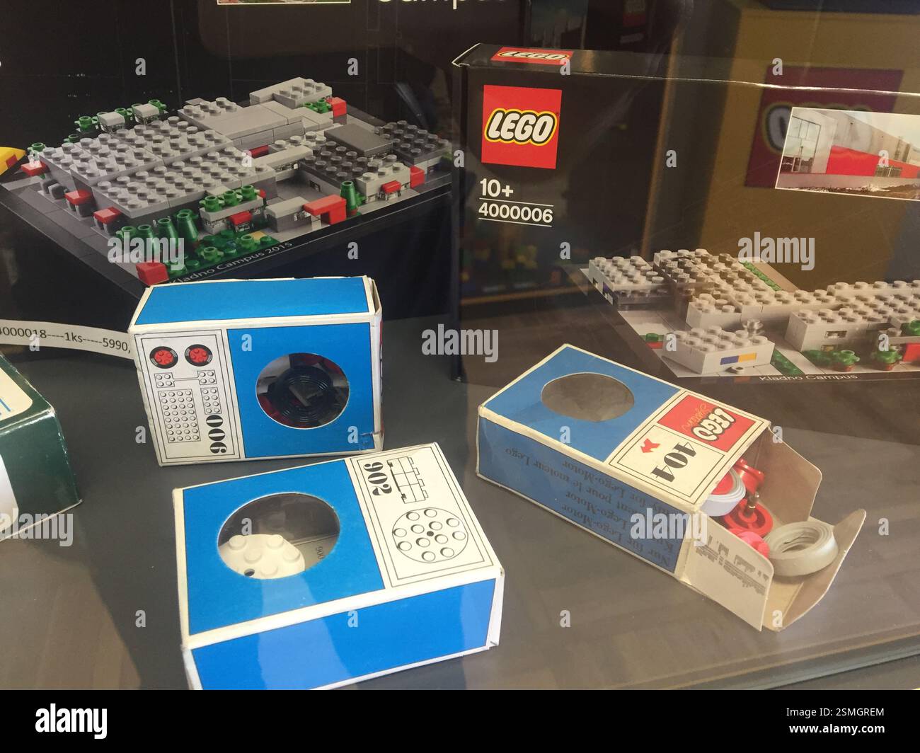 LEGO sets arranged in boxes. Vintage LEGO bricks and boxes. Czech ...