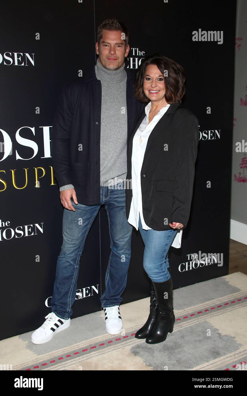Director Dallas Jenkins, left, and Amanda Jenkins attend a special ...