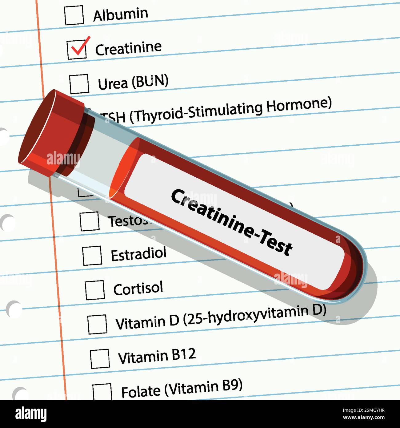 Vector image of a creatinine blood test tube Stock Vector Image & Art ...