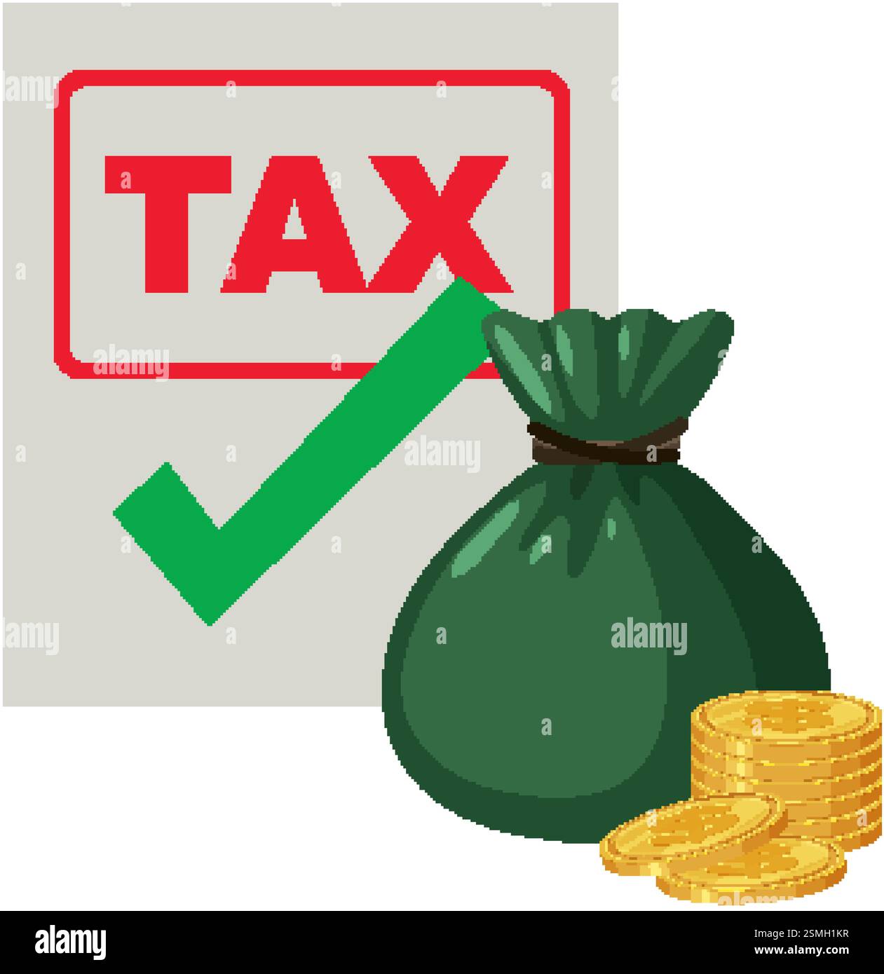 Illustration of tax concept with money symbols Stock Vector Image & Art ...