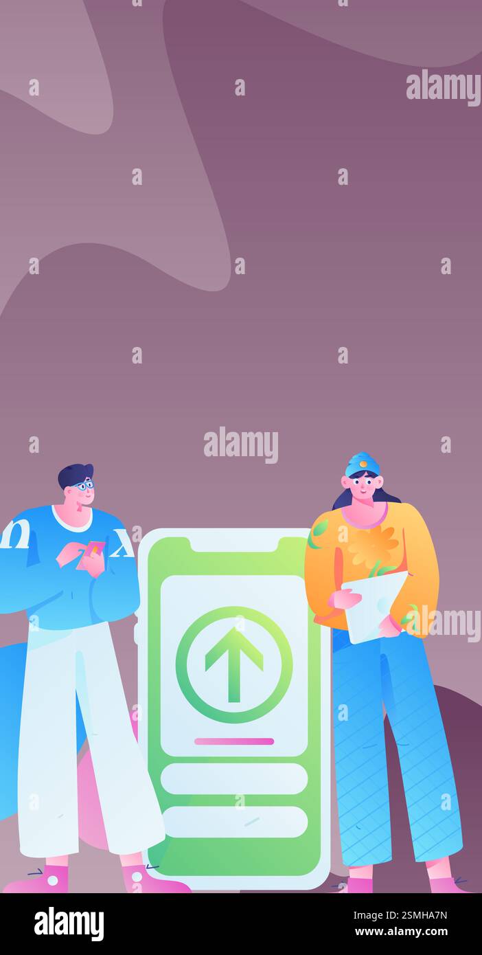 Notification announcement vector creative flat hand drawn illustration ...