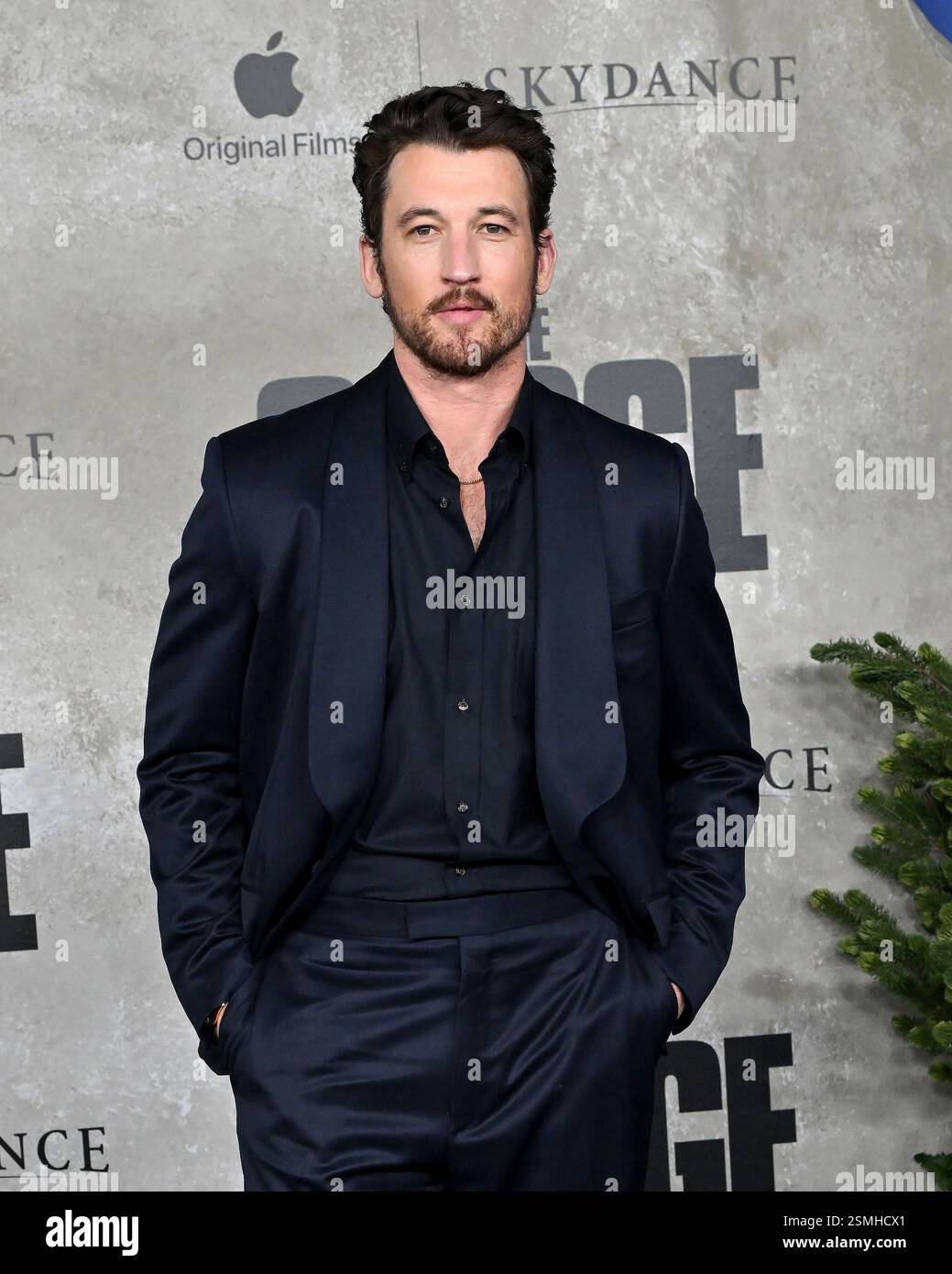 Los Angeles, USA. 12th Feb, 2025. Miles Teller arriving to “The Gorge ...