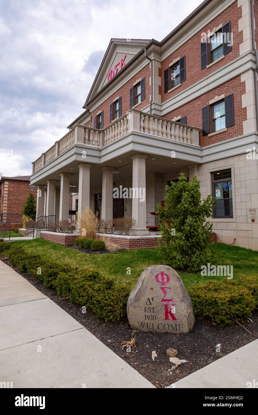 This ornamental rock marks the property of the Phi Sigma Kappa property at their Purdue ...