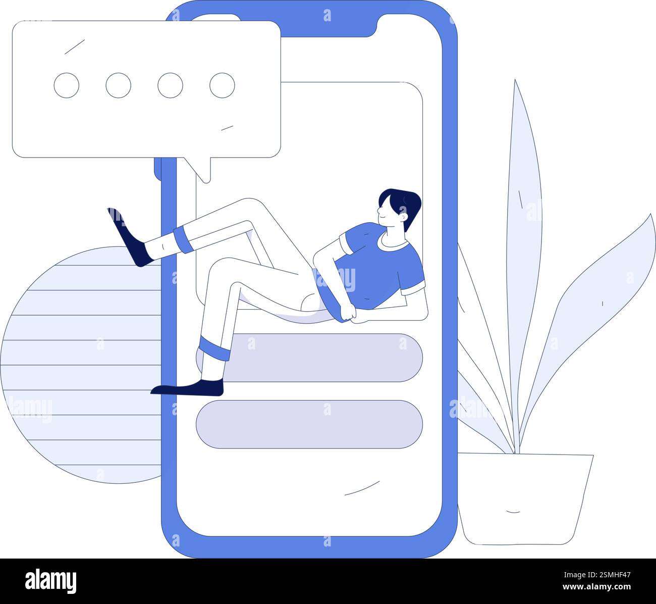 Notification announcement vector creative flat hand drawn illustration ...