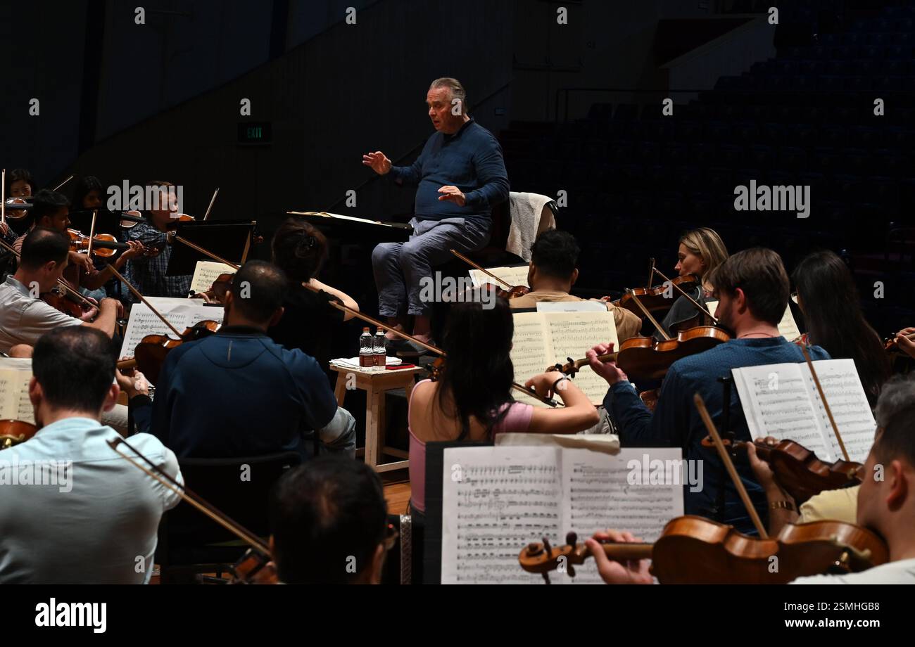 MUMBAI, INDIA - FEBRUARY 12: Mark Elder, the British conductor ...