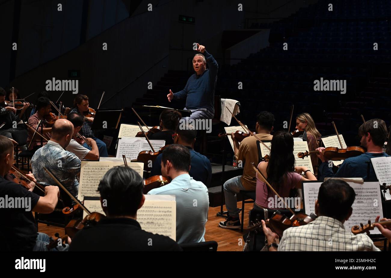 MUMBAI, INDIA - FEBRUARY 12: Mark Elder, the British conductor ...