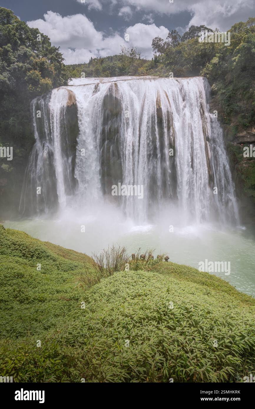 China Guizhou Huangguoshu Waterfall in Summer. It is one of the largest ...