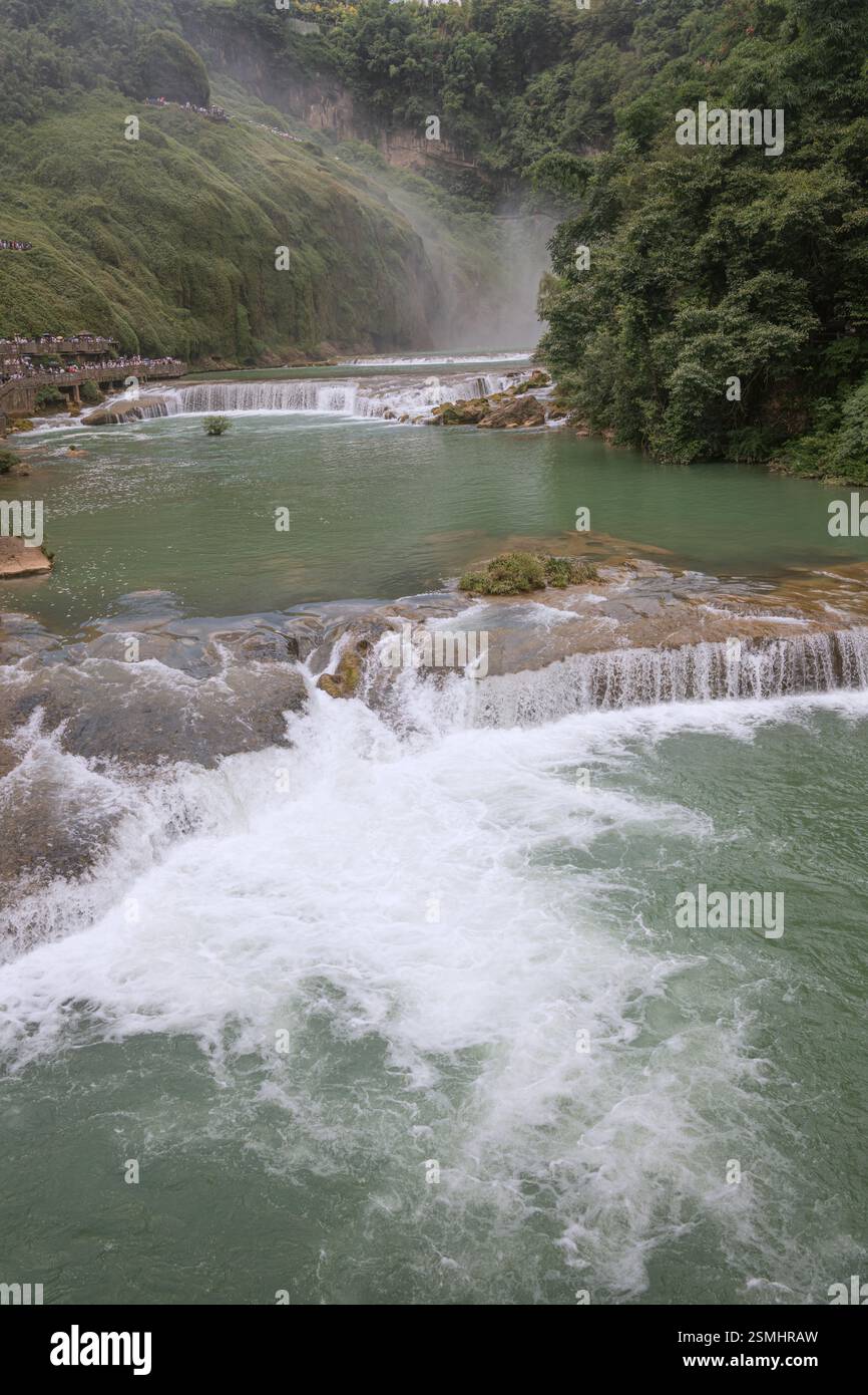 Huangguoshu Waterfall, Guizhou Province, China, long exposure shot. One ...