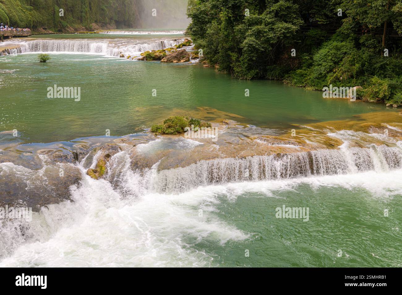 Baishui river in Huangguoshu waterfalls (Yellow-fruit tree waterfalls ...