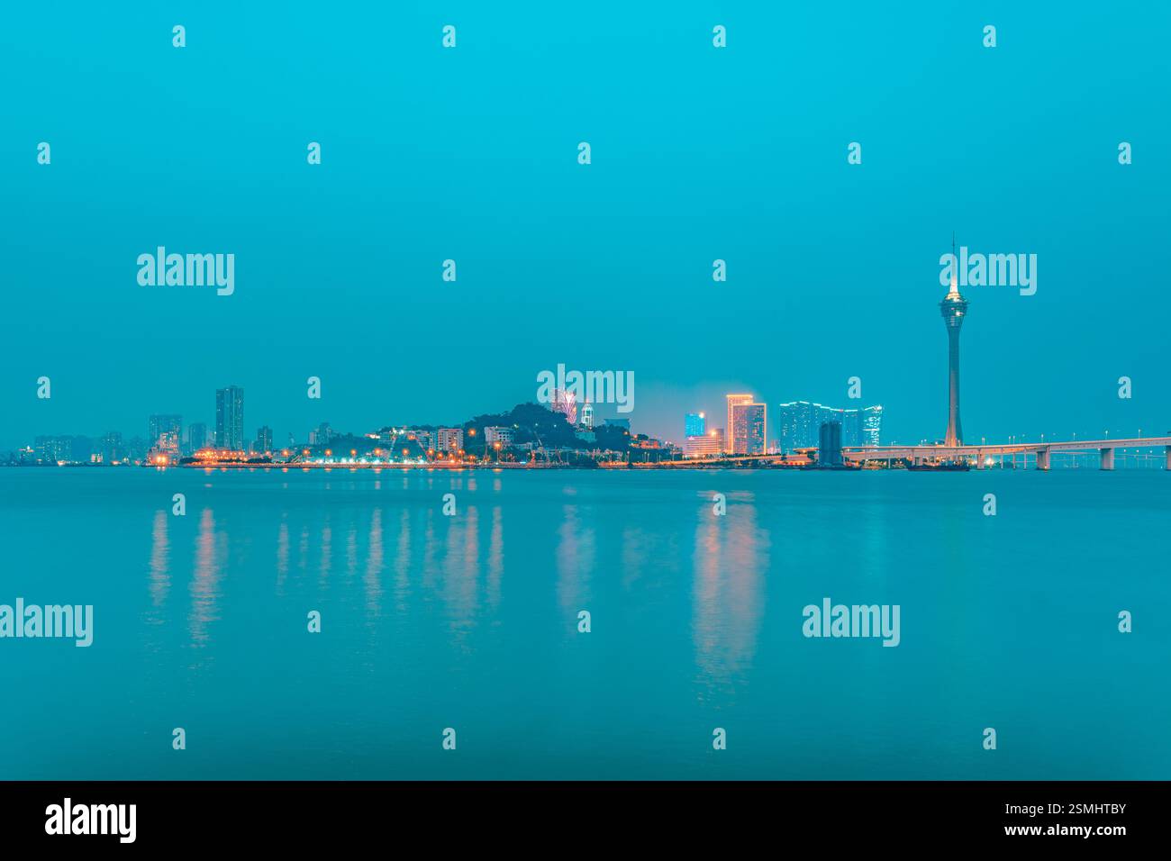 Night view of Macau across Zhuhai Stock Photo - Alamy