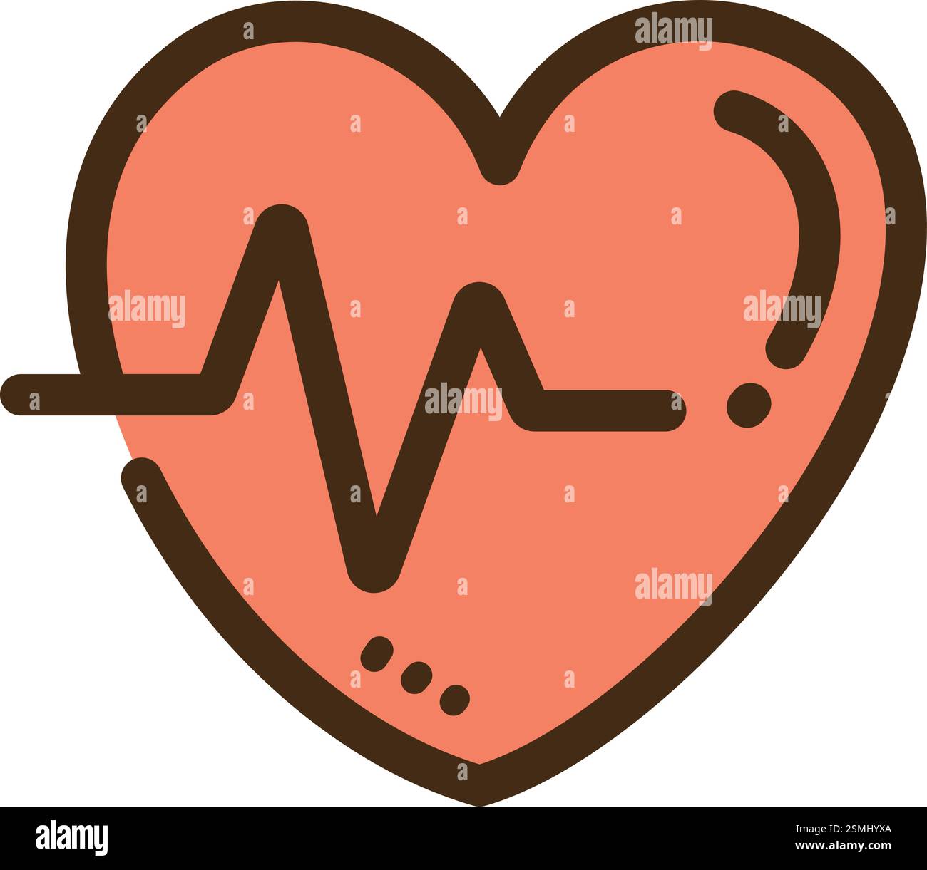 Heart pulse vector doodle illustration and graphicmissing value Stock ...