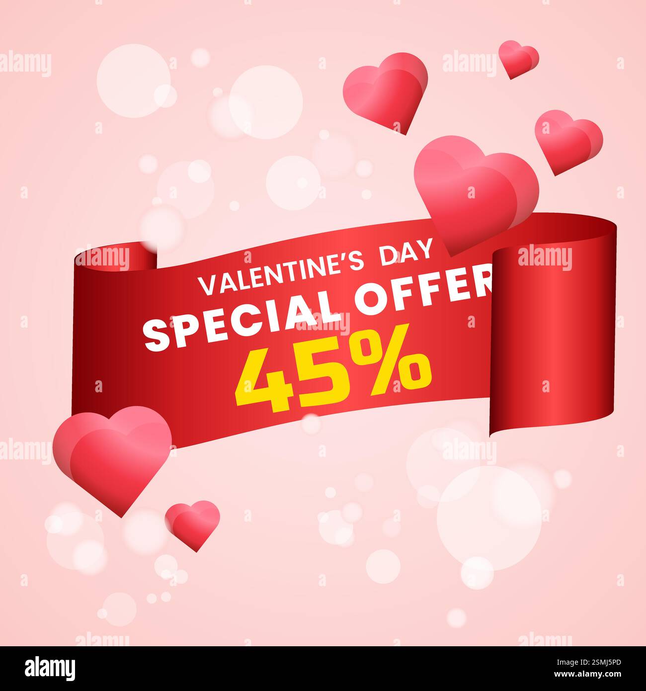 Special red offer banner design, Red ribbon on red background used in ...
