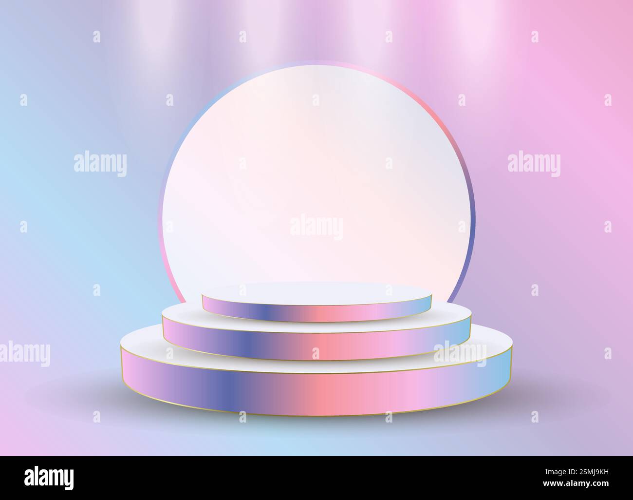 The 3Ds podium stand with circle glass backdrop used for your modern ...