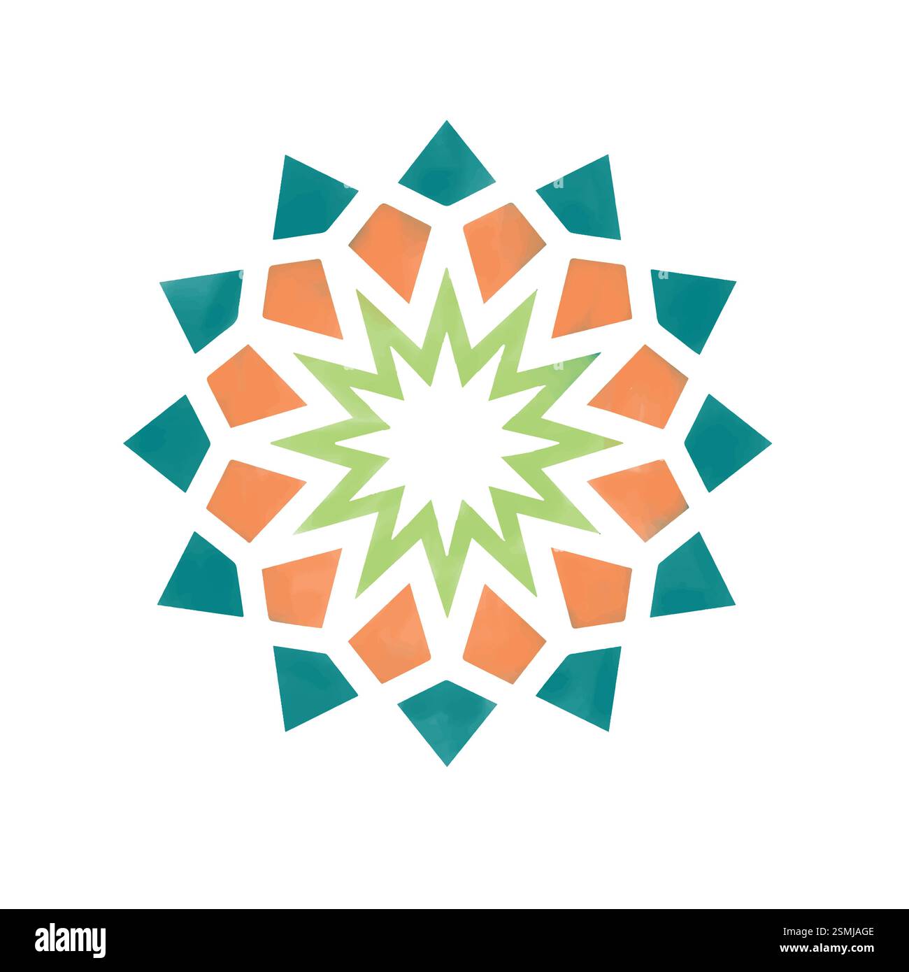 Islamic geometric art work, watercolor Islamic geometric art design ...
