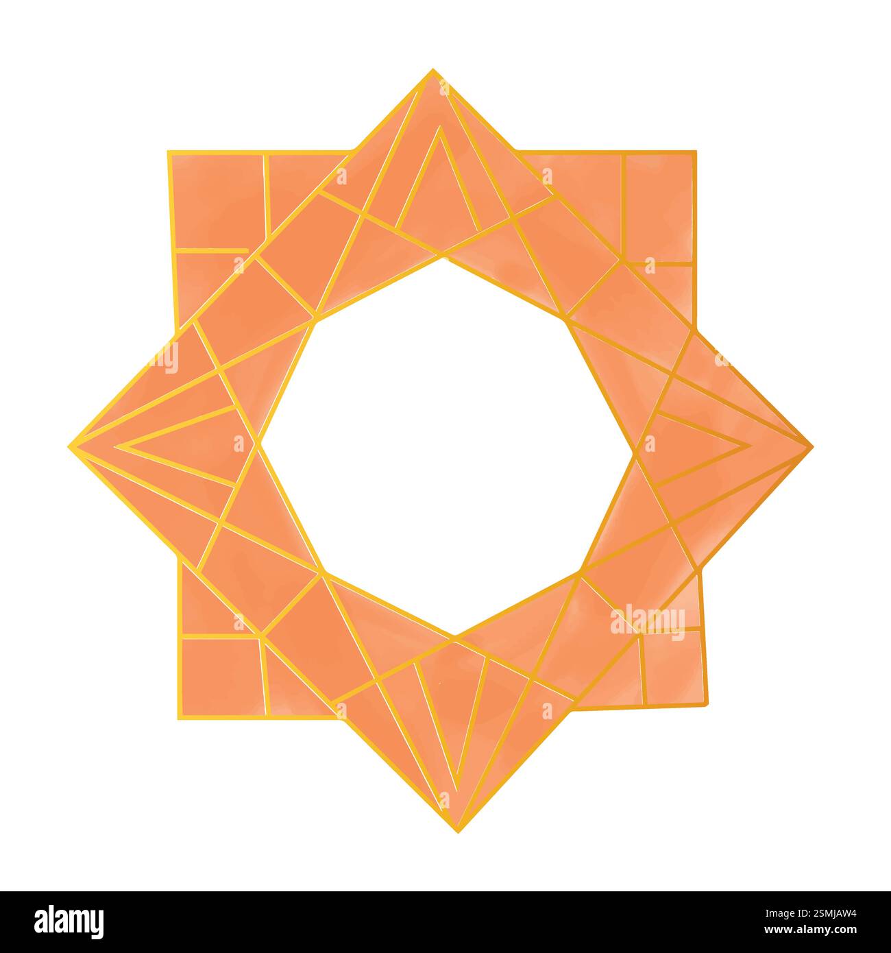 Islamic geometric art work, watercolor Islamic geometric art design ...