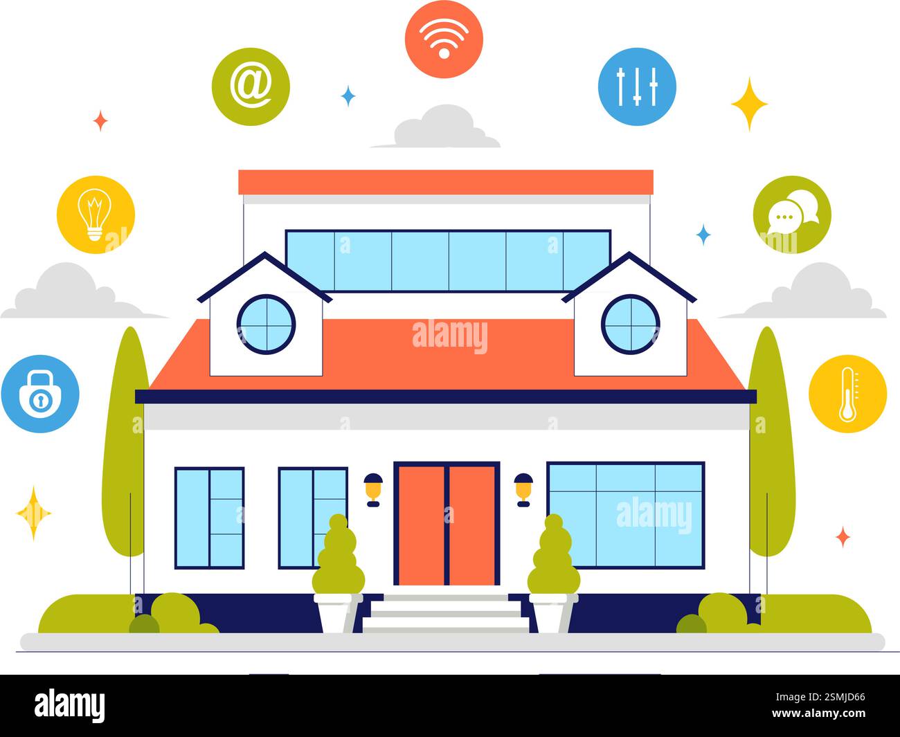 Smart home controlled Stock Vector Images - Alamy